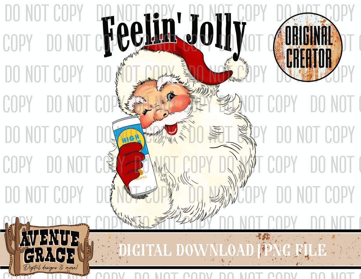 Feelin Jolly Vintage Santa – Avenue Grace