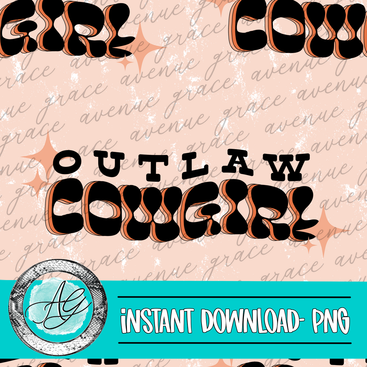 Outlaw cowgirl seamless pattern – Avenue Grace