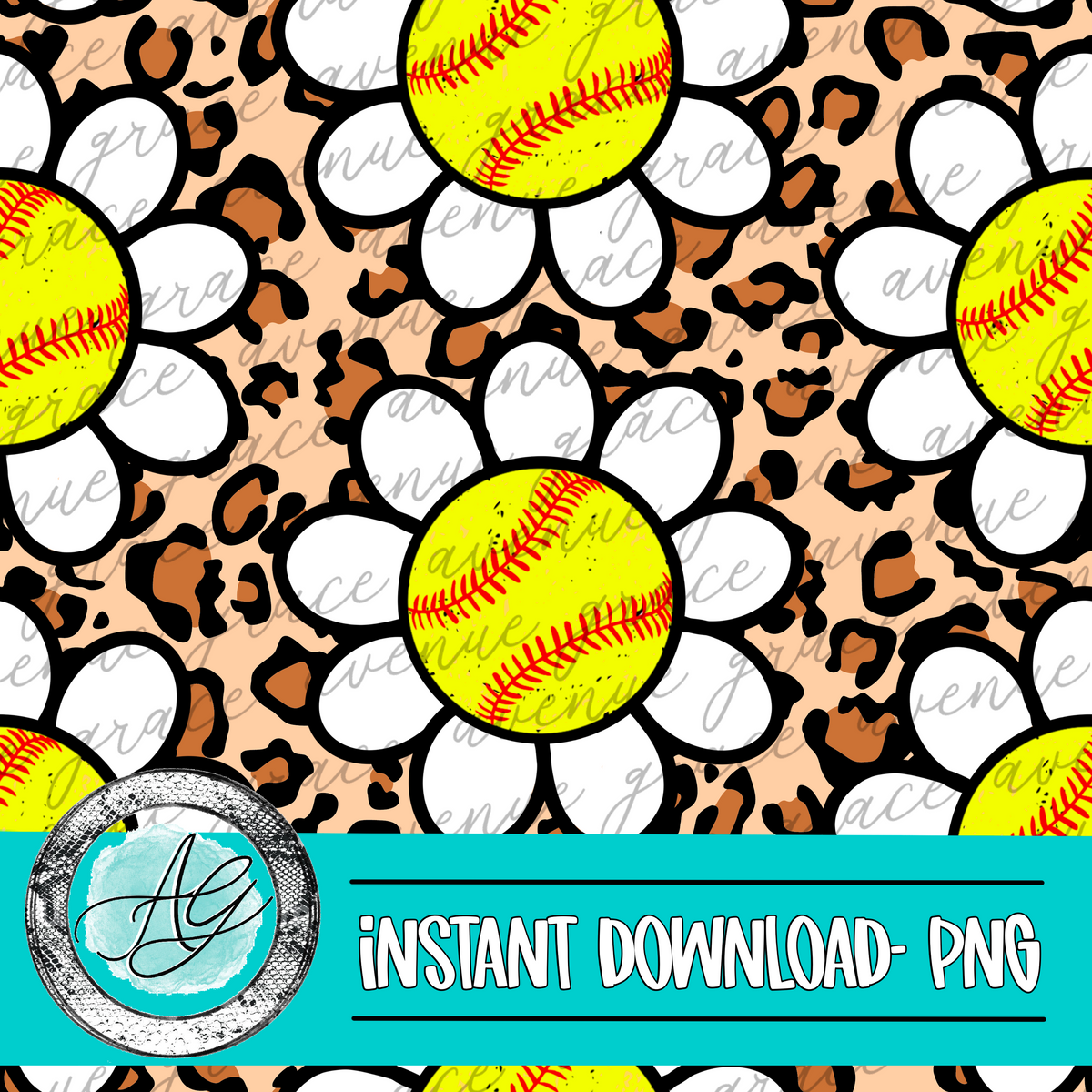 Softball Leopard Seamless Pattern – Avenue Grace