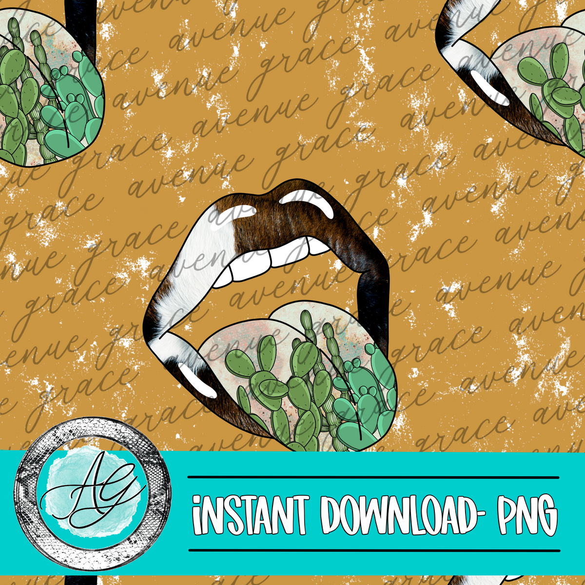 Cactus Lips Seamless Pattern – Avenue Grace
